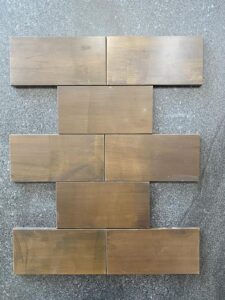 Copper Subway and Square tiles - Luscombe Tiles