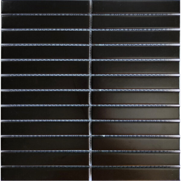 BLACK KIT KAT FINGER MOSAIC in Melbourne | Luscombe Tiles