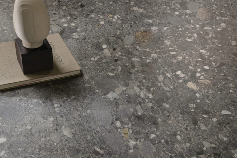 CEPPO NERO BLACK TERRAZZO (Italian) in Melbourne | Luscombe Tiles