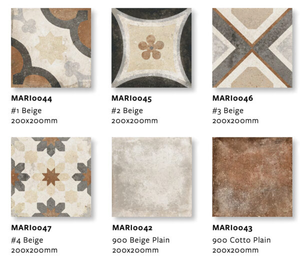 MAIOLICHE CEMENTINE BEIGE SERIES in Melbourne | Luscombe Tiles