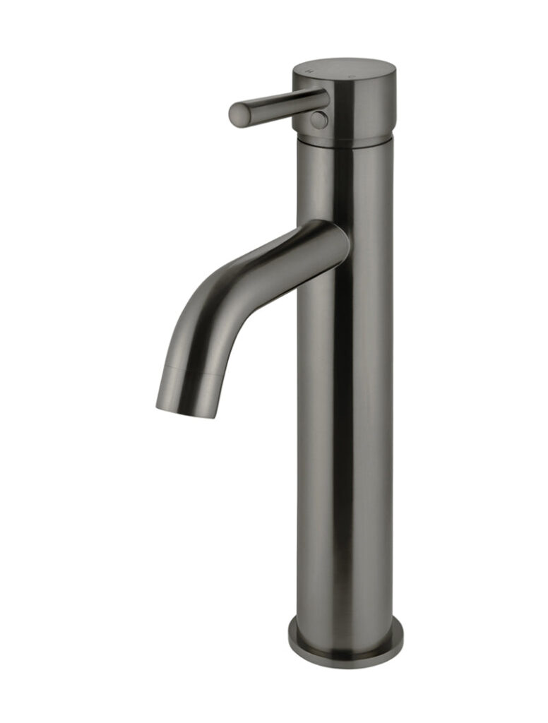 Round Tall Curved Basin Mixer - Shadow Gunmetal in Melbourne | Luscombe ...