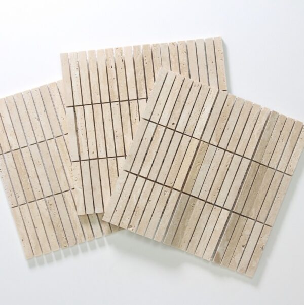 EON MINI KIT KAT TRAVERTINE Mosaic in Melbourne | Luscombe Tiles
