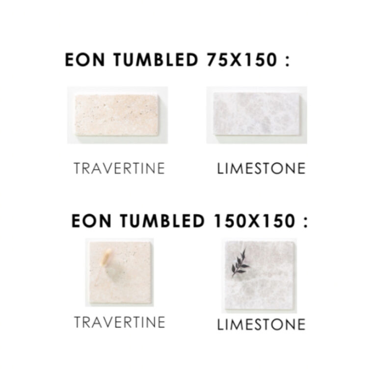 EON TRAVERTINE TUMBLED TILE Square & Subway in Melbourne | Luscombe Tiles
